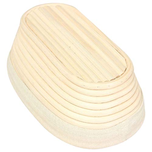 XDLEX Bread Proofing Baskets Set of 1 10 inch Oval Shaped Dough Proofing Bowls w/Liners Perfect for Professional & Home Sourdough Bread Baking