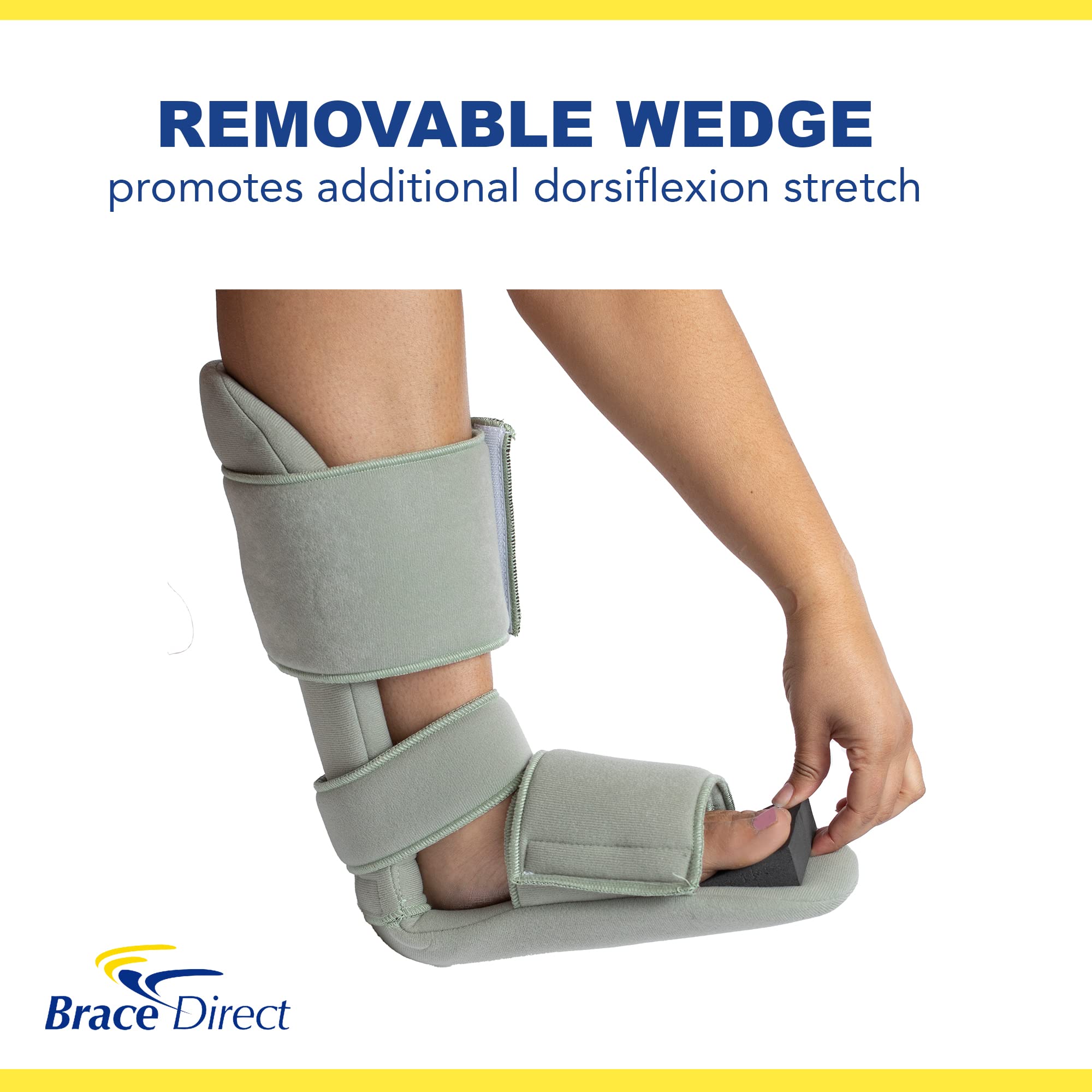 Padded Night Splint 90 Degree Immobilizing Stretching Sleeping Boot - Recovery for Plantar Fasciitis, Drop Foot, Achilles Inflammation, Heel Spurs Men & Women, Size Medium, left and right foot by