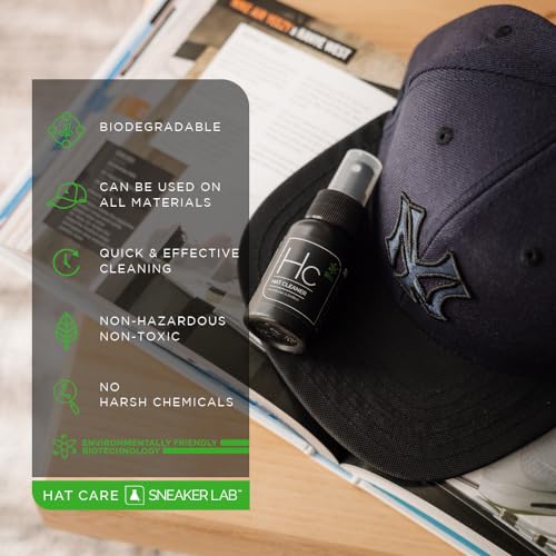 SNEAKER LAB Hat Cleaner - Environmentally Friendly, Safe To Use On Most Materials Including Baseball Caps, Fedoras, Visors And More