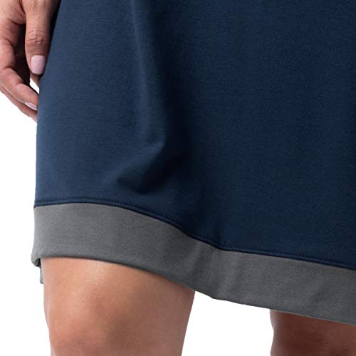 Fruit of the Loom Women's Plus Size Super Soft and Breathable Sleep Shirt, Midnight Blue, 5X
