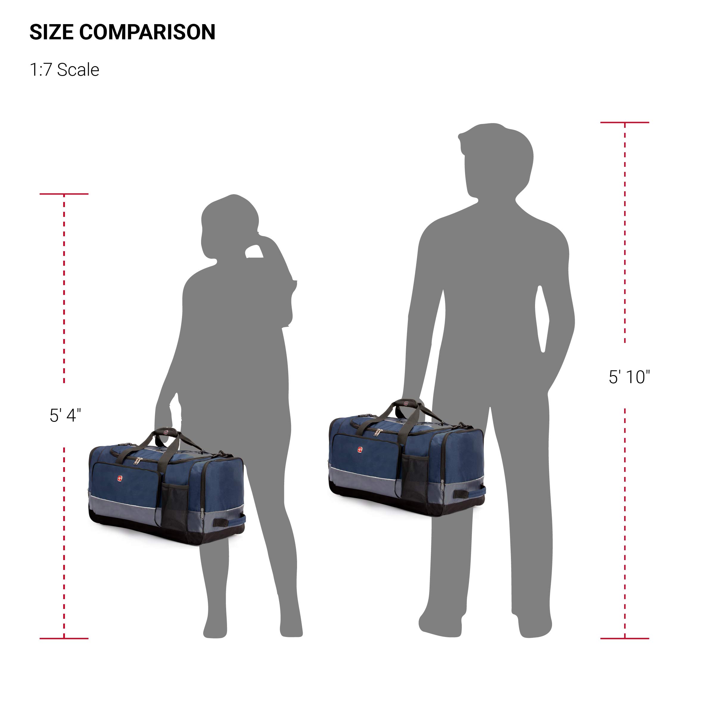 SwissGear Apex Travel Duffle Bags, Blue/Grey, 28-Inch