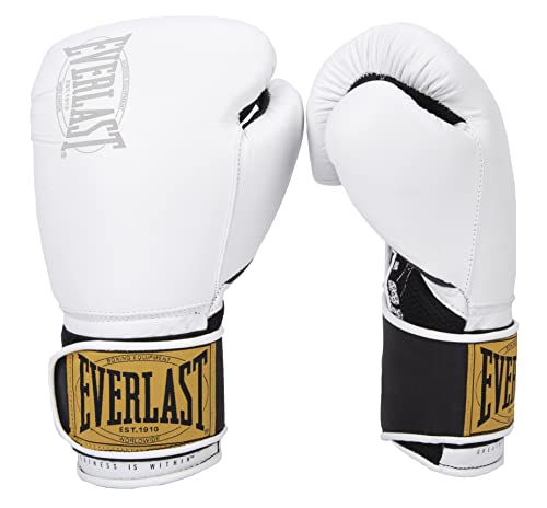 Everlast P00001710 1910 Classic Training Glove White 14OZ