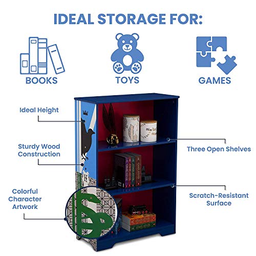 Delta Children Deluxe 3-Shelf Bookcase - Ideal for Books, Decor, Homeschooling & More - Greenguard Gold Certified, Harry Potter
