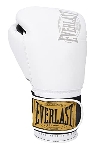 Everlast P00001710 1910 Classic Training Glove White 14OZ