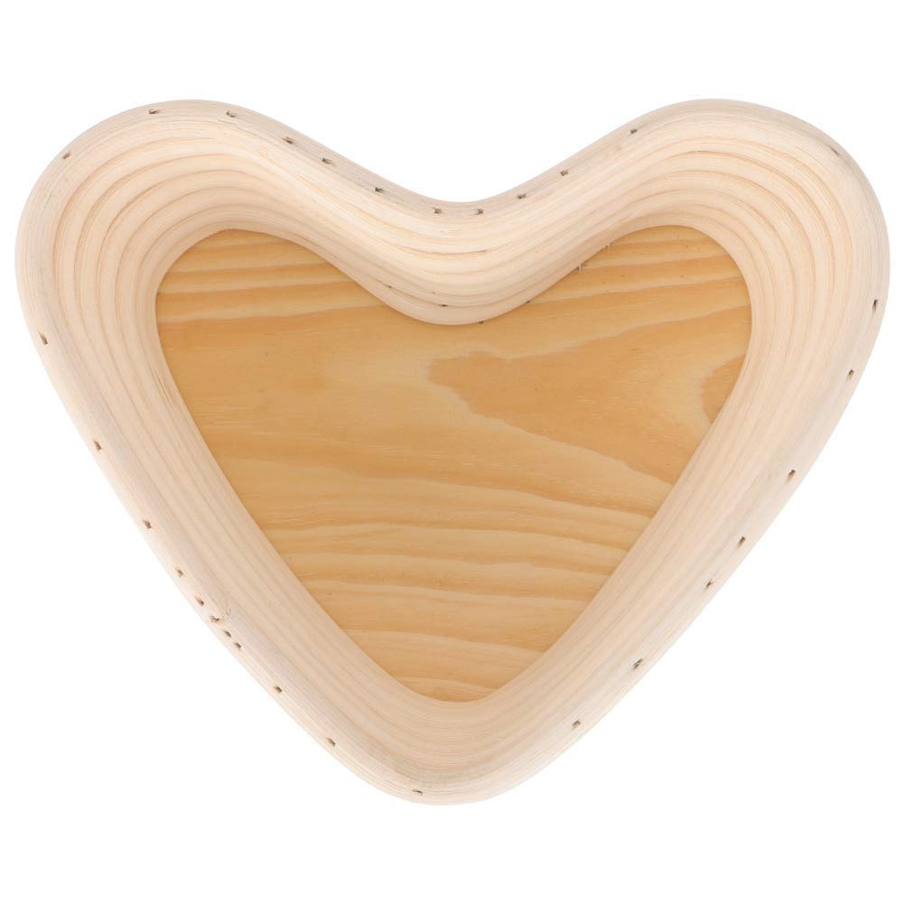 Banneton Proofing Basket, Heart Shaped Rattan Bread Basket with Proofing Liner Cloth for Sourdough Bread Making, Handmade Bread Proofing Basket Brotform Baking Bowl Dough Gifts 7.1 x 6.1 x 3.0in