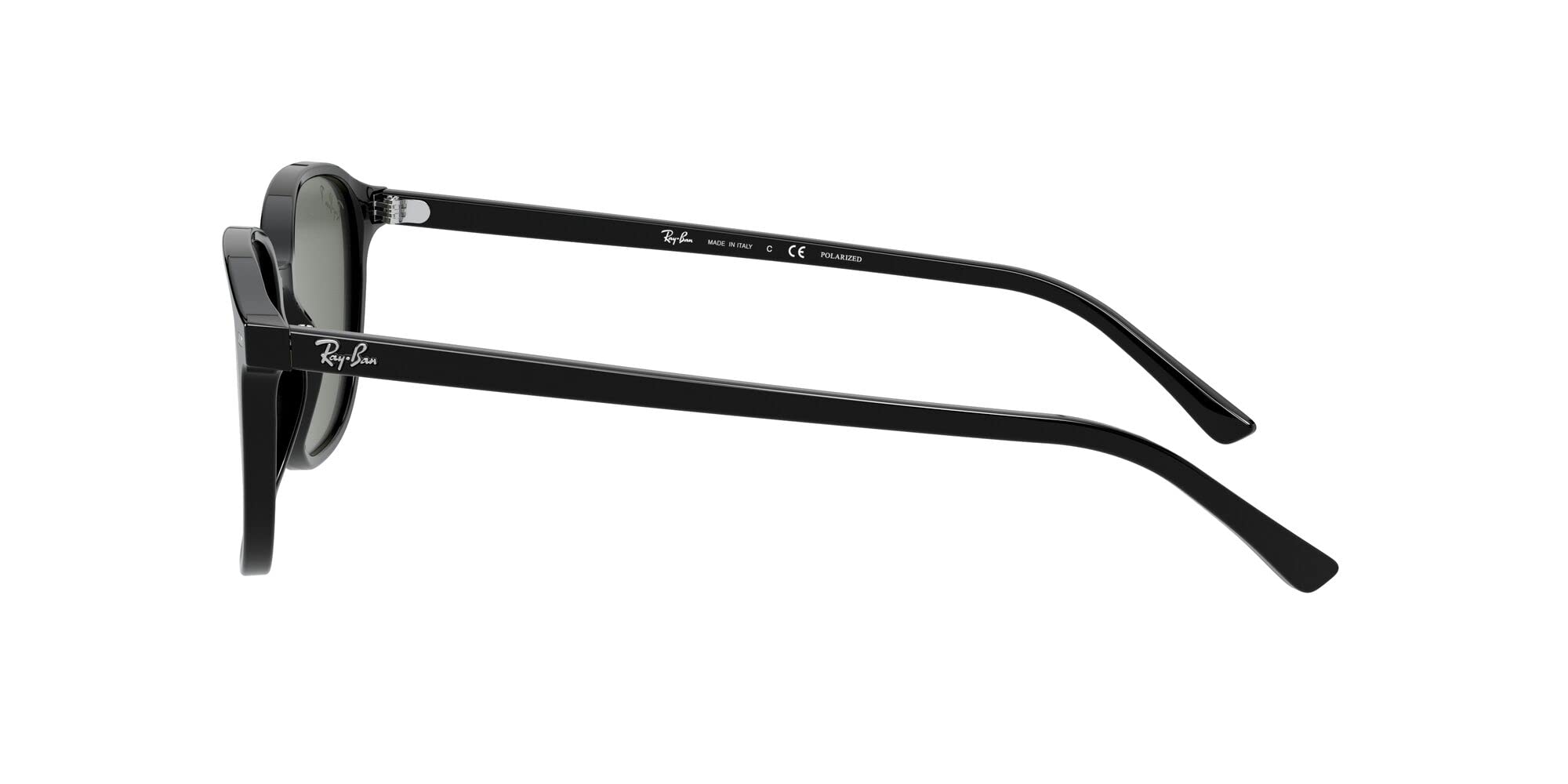 Ray-Ban RB2193 Leonard Square Sunglasses, Black/G-15 Green Polarized, 53 mm