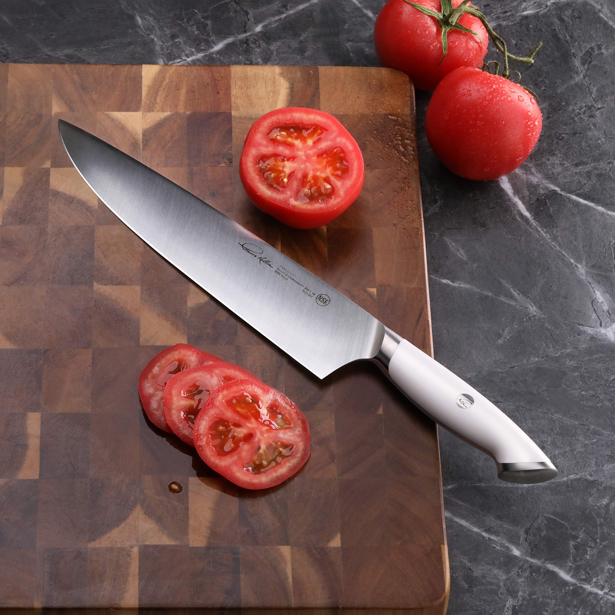 Cangshan Thomas Keller Signature Collection Swedish Powder Steel Forged, 10-Inch Chef's Knife, White