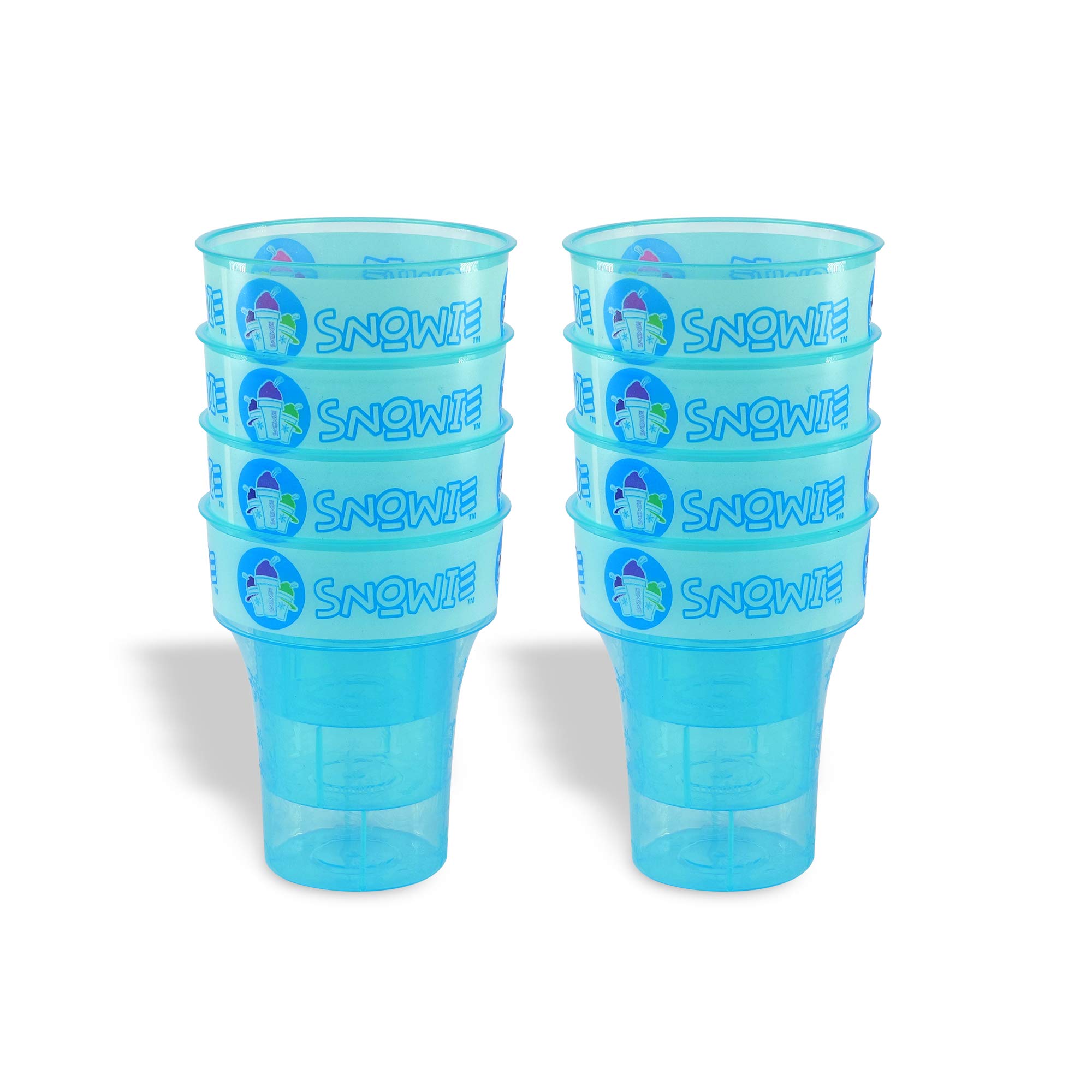 SNOWIE Pack of 8 Souvenir Cups, Perfect Reusable Machine Washable Snow Cone Shaved Ice Cup (Pack of 8)