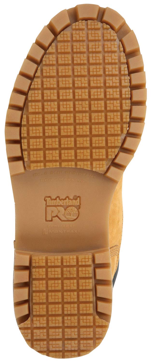 Timberland PRO 6IN Direct Attach Men's, Wheat, Steel Toe, EH, MaxTRAX Slip Resistant, WP Boot (8.0 M)
