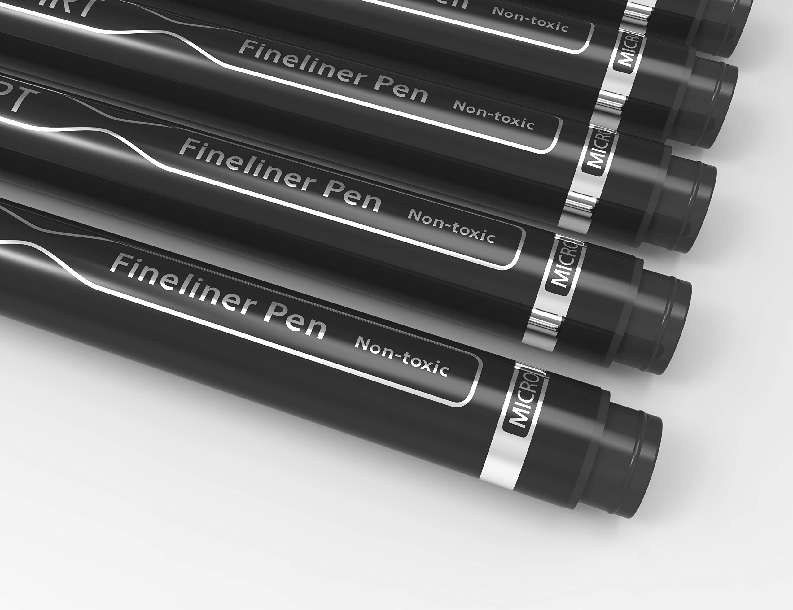 Micro-Line 14 Pens With Case, Fineliner, Multiliner, Archival Ink, Waterproof, Journaling, Illustration, Architecture, Technical Drawing, Outlining, Scrapbooking, Manga, Writing, Rock Painting Black