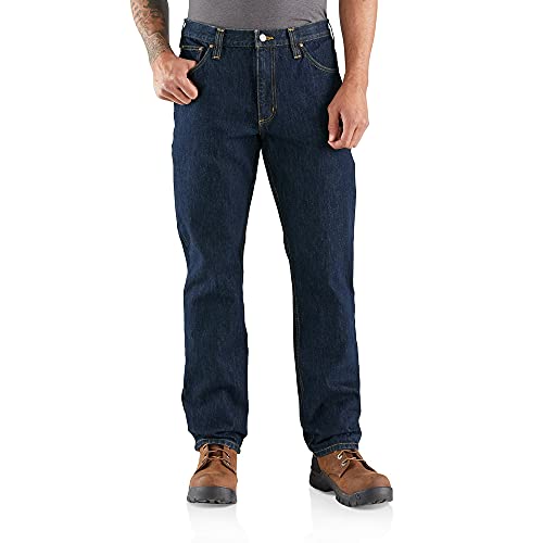Carhartt mens Rugged Flex Relaxed Fit Heavyweight 5-pocket Jean Work Utility Pants, Freight, 34W x 30L US