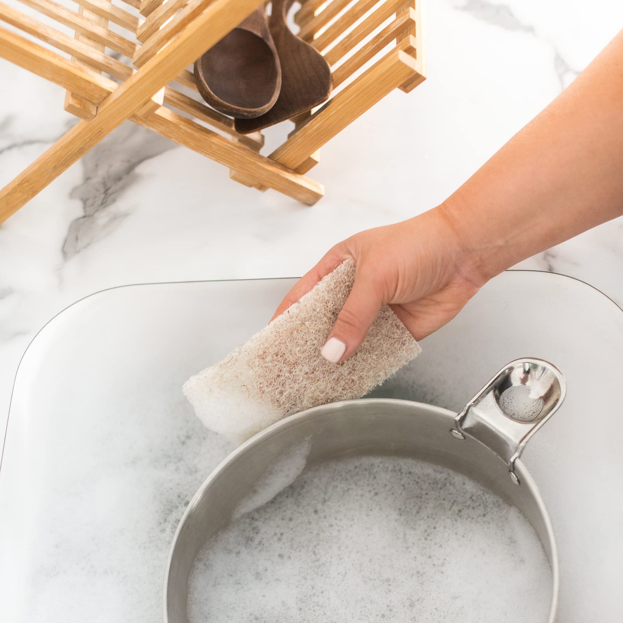 Full Circle Beachy Clean, Coconut Heavy Duty Scour Pads, 3 Count, Made with Plant-Based & Recycled Materials