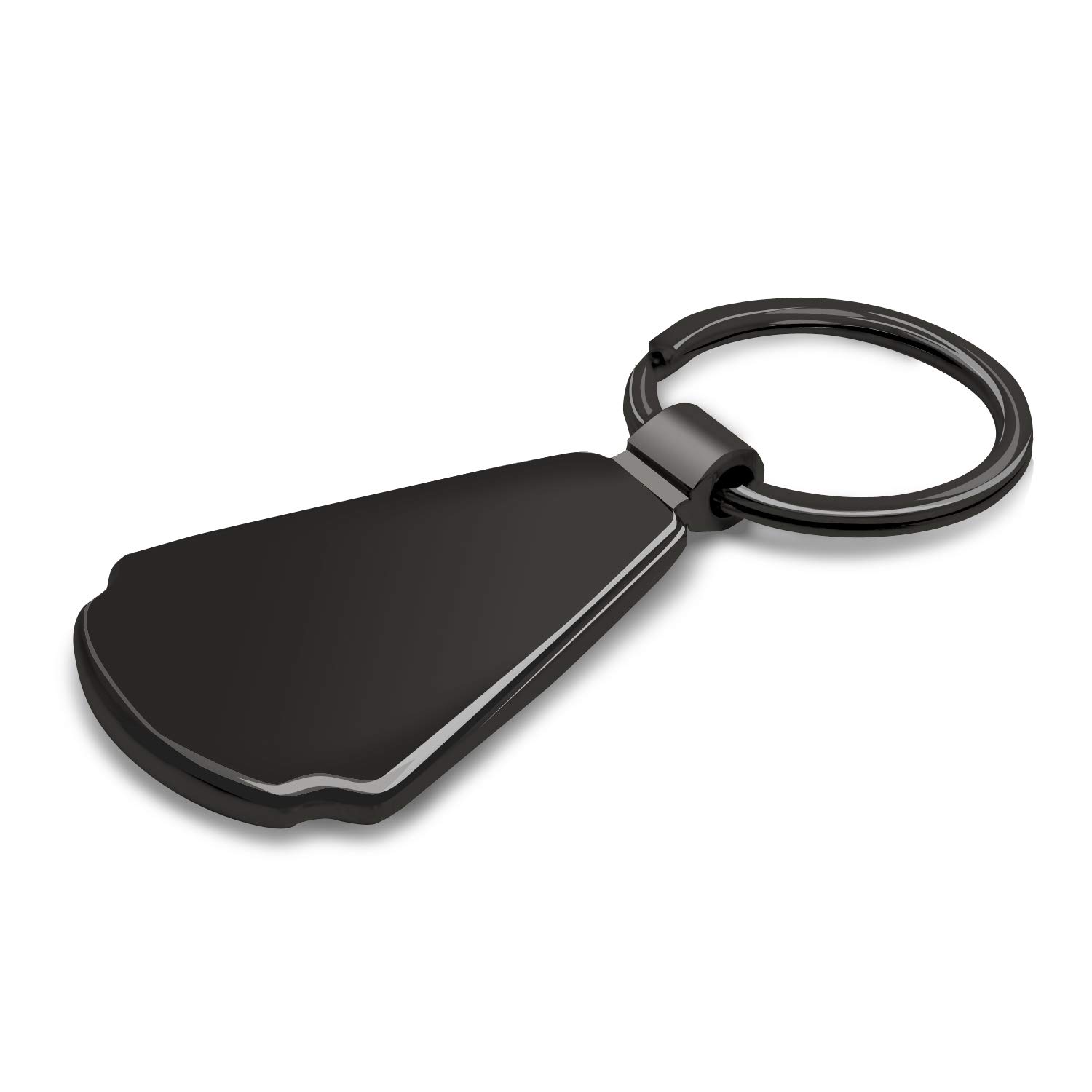 iPick Image Compatible with Honda Red Civic Si Real Carbon Fiber Gunmetal Black Metal Teardrop Key Chain