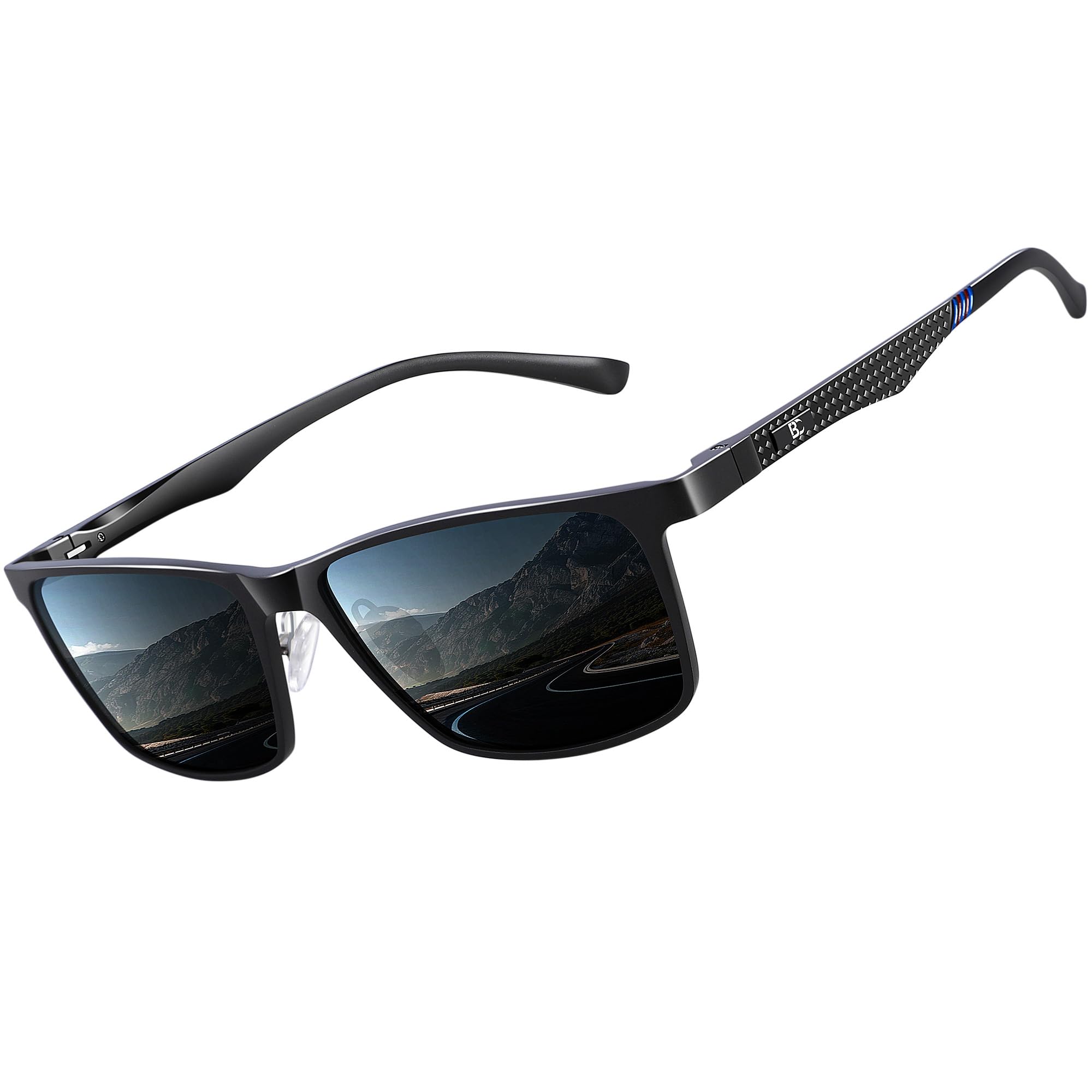 BIRCEN Mens Sunglasses Polarized UV Protection: Classic Shades for Men Driving Fishing with Al-Mg Metal Frame