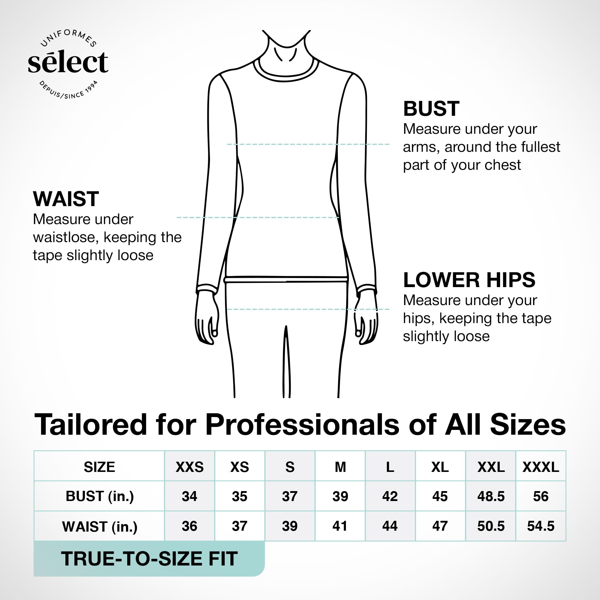 Lab Coat Srubs for Women – Uniform for Spa, Esthetician, Dental - Swan Collar (XL, Black)