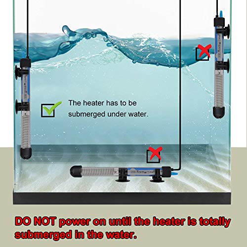 Mylivell Aquarium Heater Submersible Auto Thermostat Heater for Small Tank,Fish Tank Water Heater and Adjustable Temperature with Suction Cup-50W