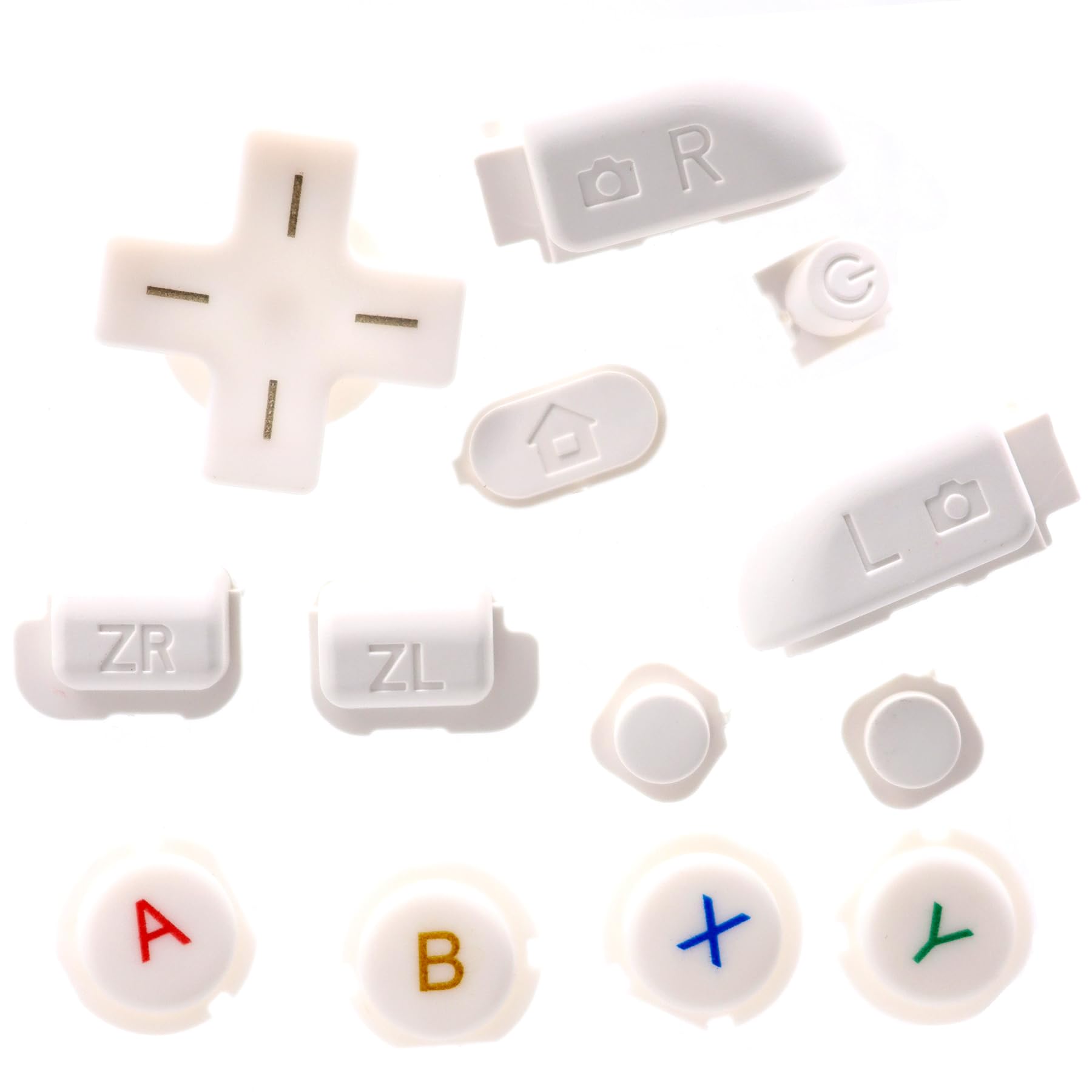 Deal4GO ABXY L R ZL ZR Home Start Power Select D-pad Buttons Set Replacement for New Nintendo 3DS XL/LL Console (White)