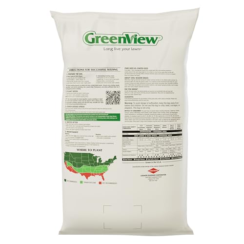GreenView Pure Grass Seed Sunny Mixture, 20 lb. Bag β Covers up to 10,000 sq. ft.