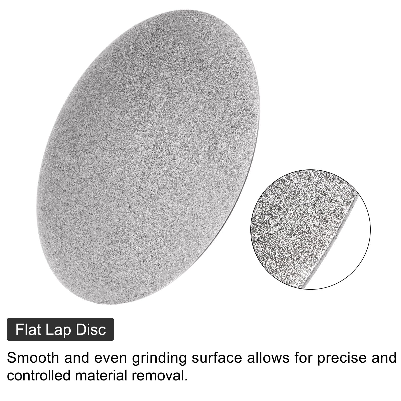 uxcell Diamond Sanding Grinding Disc, 8-Inch (200mm) Grit 120 No Center Hole, Flat Lap Disk Polishing Discs Abrasive Wheel for Gemstone Tile Porcelain Glass Stone Metal