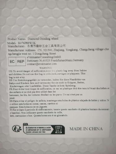 JIUNENG 5inch Tapered Plain Resin Diamond Grinding Wheel to Grind Carbide Hard Steel 150 Grit 125x10x32x8mm