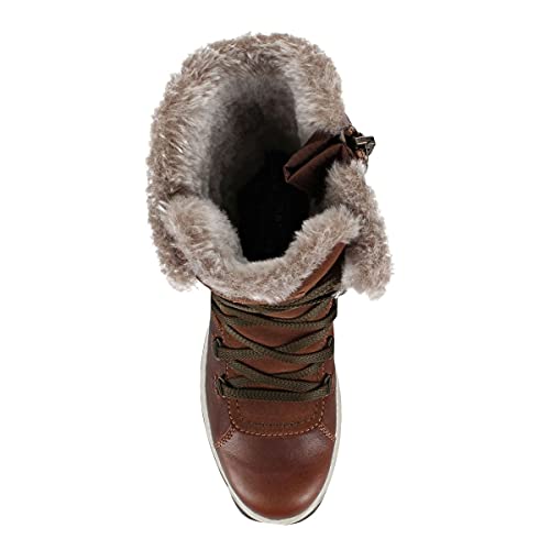 Santana Canada Majesta-Luxe Boot - Women's Cognac/Dark Green, 9.0