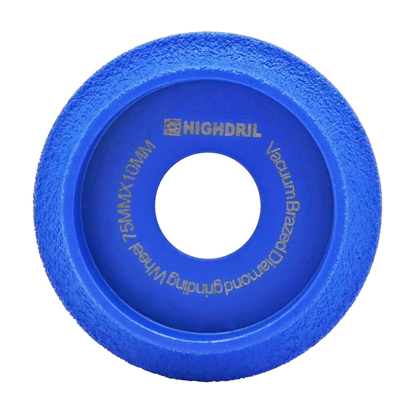 Diamond Profile Wheel 3 Inchx7/8"x10mm, HIGHDRIL Demi-bullnose Edge Abrasive Grinding Wheel Vacuum Brazed Diamond Grinding Disc for Tile,Quartz,Marble,Granite,Ceramic,Artificial stone