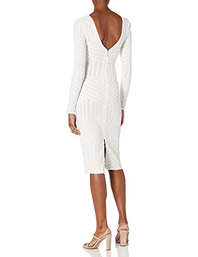 Dress the Population Womens Emery Dress, White, X-Small US