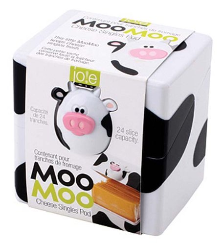 Joie Kitchen Moo Cow Sliced Cheese Container for Fridge | Fun Cheese Vault Keeps Cheese Fresh and Delicious