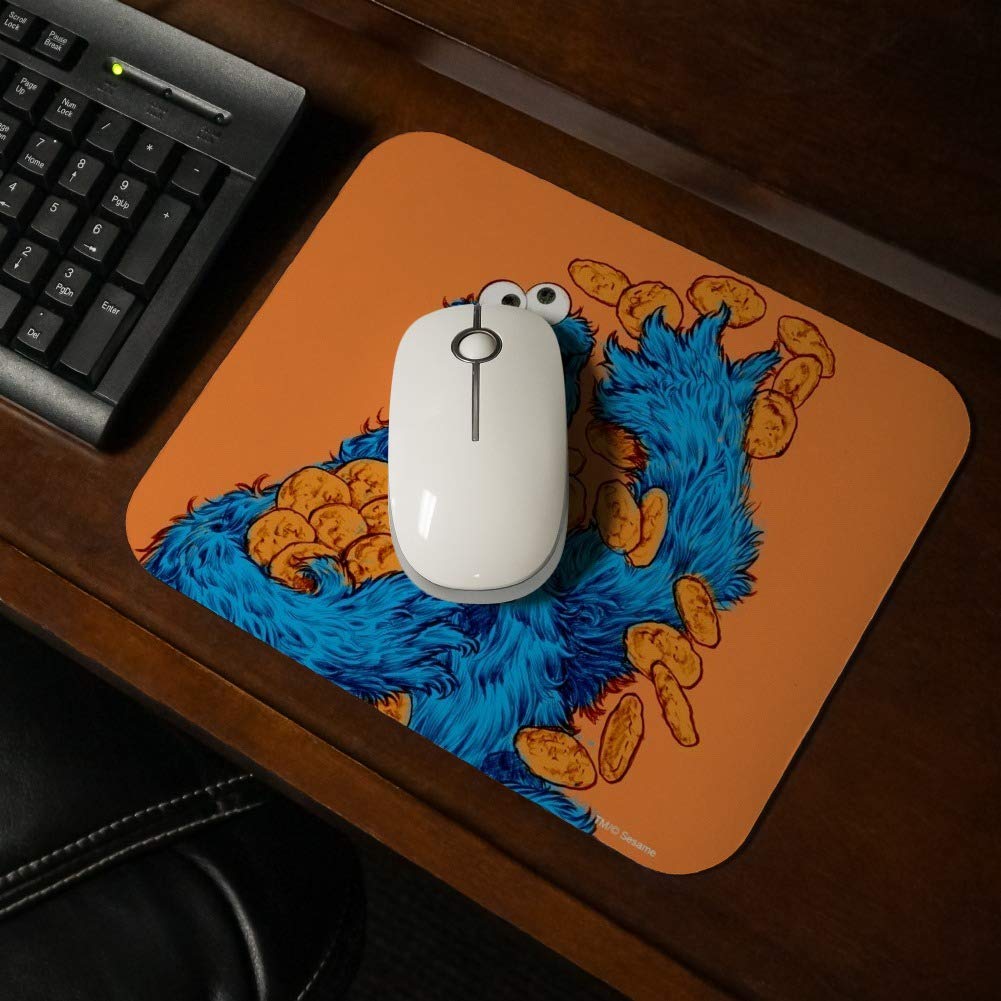 Sesame Street Vintage Cookie Monster Low Profile Thin Mouse Pad Mousepad