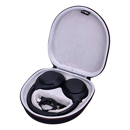 LTGEM Case Compatible with Sony WH-CH720N / WH-CH520 / WHCH710N / WH-CH510 Noise Canceling Wireless Headphones Bluetooth Over The Ear Headset, Black+Gray