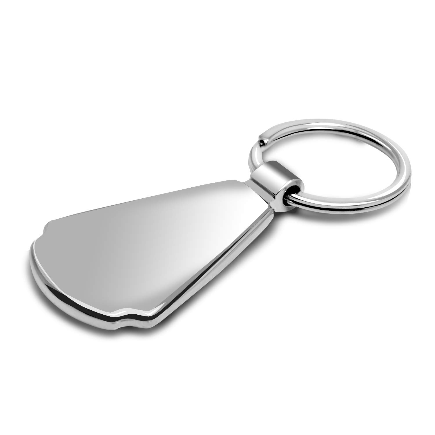iPick Image Compatible with Honda HR-V Real Black Carbon Fiber Chrome Metal Teardrop Key Chain