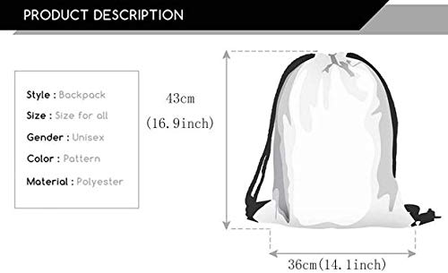 Drawstring Backpack Dead Sugar Skull Bag Water Resistant Lightweight Gym Sackpack For Hiking Yoga Gym Swimming Travel Beach