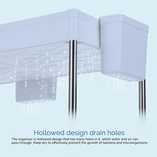 Under Sink Organizers and Storage, Venroii Cabinet Organizer, 2 Pack Under Sink Organizer for Kitchen Bathroom, Kitchen Organization and Storage (White)