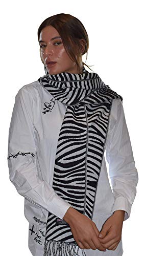Sexy Basics 2 Pack Super Soft & Luxurious Cashmere Feel Winter Scarf Wrap / 72" Long (2 PACK-LEOPARD BLACK & PURPLE, 72x12)