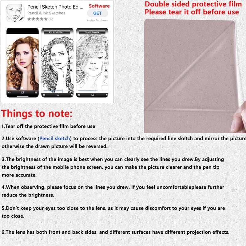Upgrade Optical Image Drawing Board, Sketch Wizard, Easy Tracing Drawing, Sketching Tool, Sketch Drawing Board, Tracing Board, Painting Artifact Sketching kit for Kids and Beginners