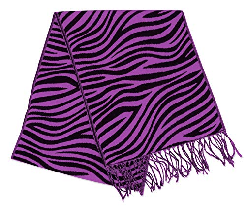 Sexy Basics 2 Pack Super Soft & Luxurious Cashmere Feel Winter Scarf Wrap / 72" Long (2 PACK-LEOPARD BLACK & PURPLE, 72x12)