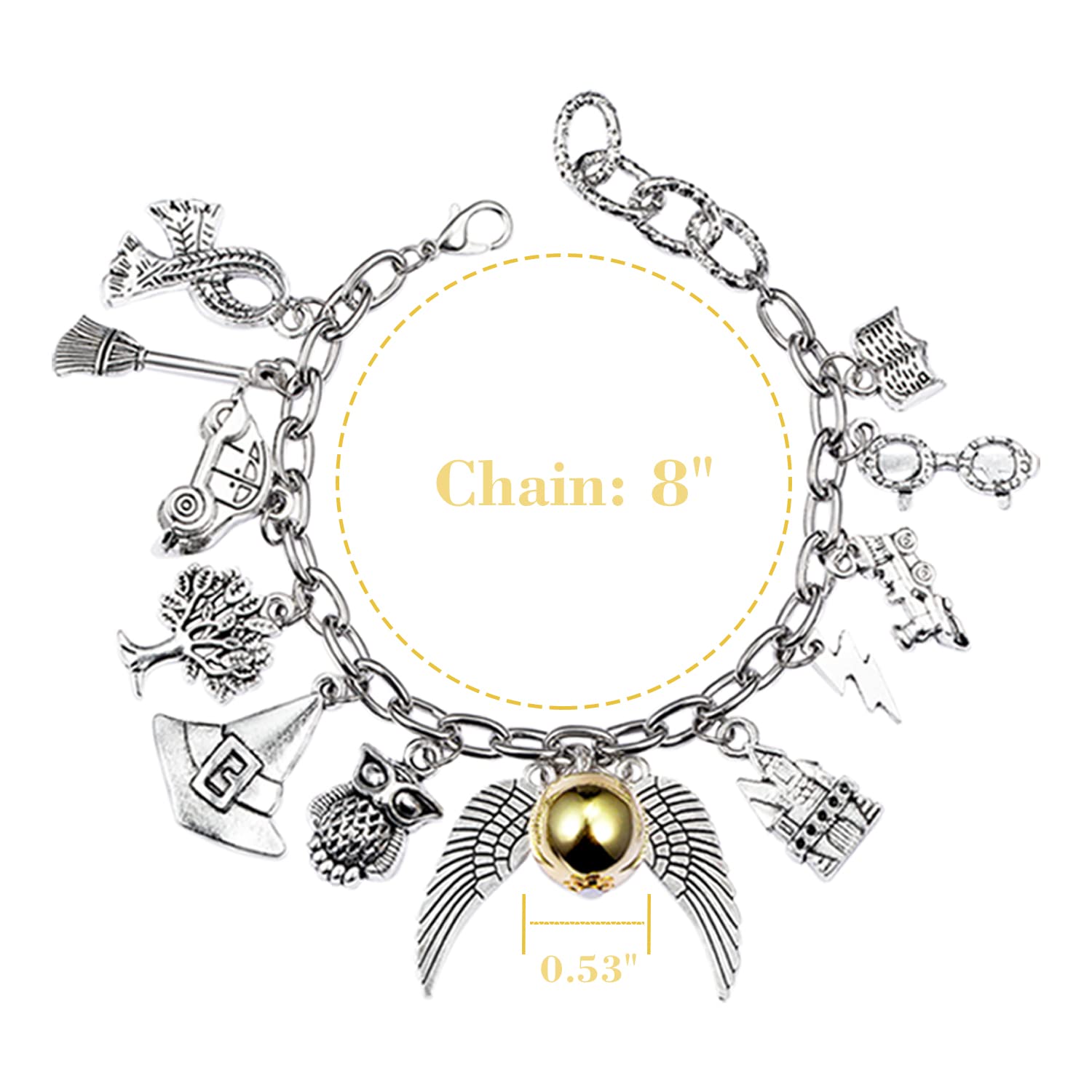 Fancy Space Wizardry Themed Handmade Charm Bracelet Set β Adjustable Jewelry, Birthday Gift for Kids, Girls, Women