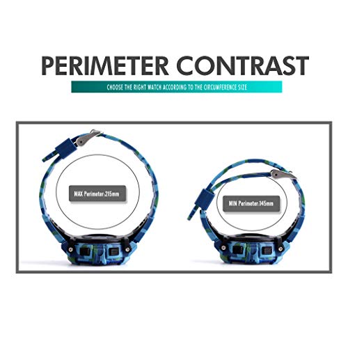 Tonnier Watch Kids Sports Watch Multi Function Digital Watches Colorful LED Display Waterproof Wristwatches for Children with PU Band Blue