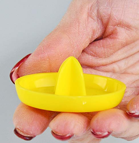 HOME-X Fresh Banana Cover, Reusable Produce Keeper, Banana End Caps, Set of 2-2β D x 1β H, Yellow