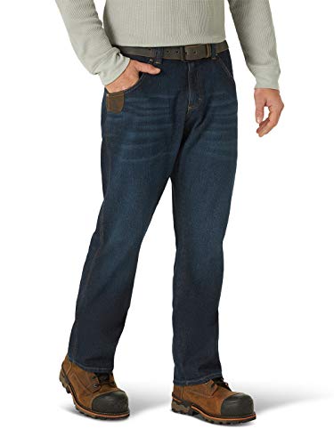 Wrangler Riggs Workwear Men's Slim Fit Five Pocket Jean, Dark Stone, 32W x 30L