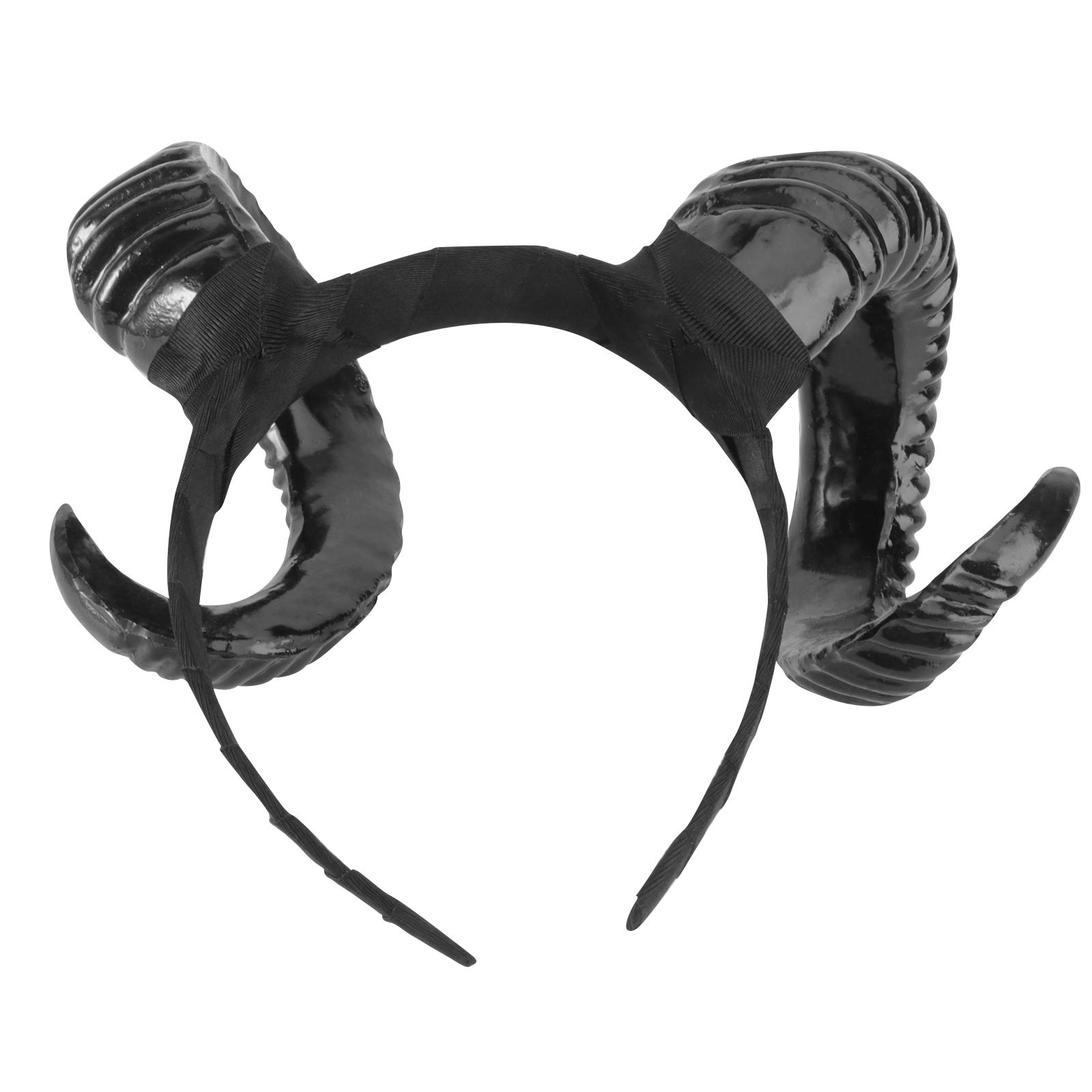 Beaupretty Gothic Sheep Horn Headband Forest Animal Cosplay Photograph Exhibition for Halloween Costume Party Photo