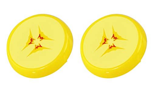 HOME-X Fresh Banana Cover, Reusable Produce Keeper, Banana End Caps, Set of 2-2β D x 1β H, Yellow