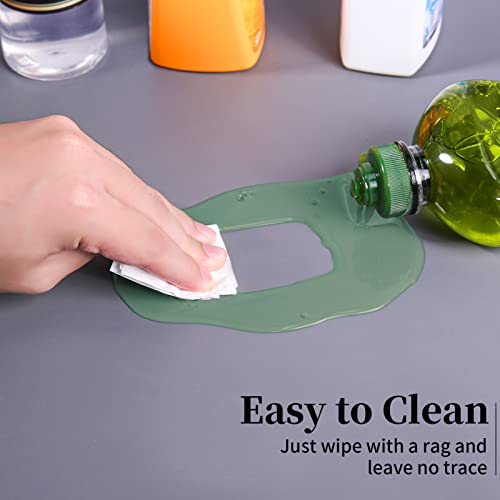 77L Under Sink Mats for Kitchen Waterproof, 34" x 22" Silicone Under Kitchen Sink Mat, Under Sink Mat Liner Protector for Kitchen Bathroom Cabinets, Easy to Clean and Hold up to 3 Gallons Liquid -Grey
