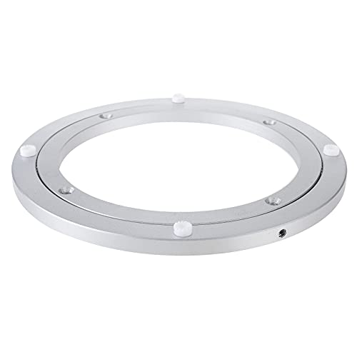 HOMOKUS Lazy Susan Hardware Aluminum Heavy Duty Rotating Turntable Bearing Table Base Round Swivel Plate Hardware for Glass Granite or Dining Table (12 INCH)