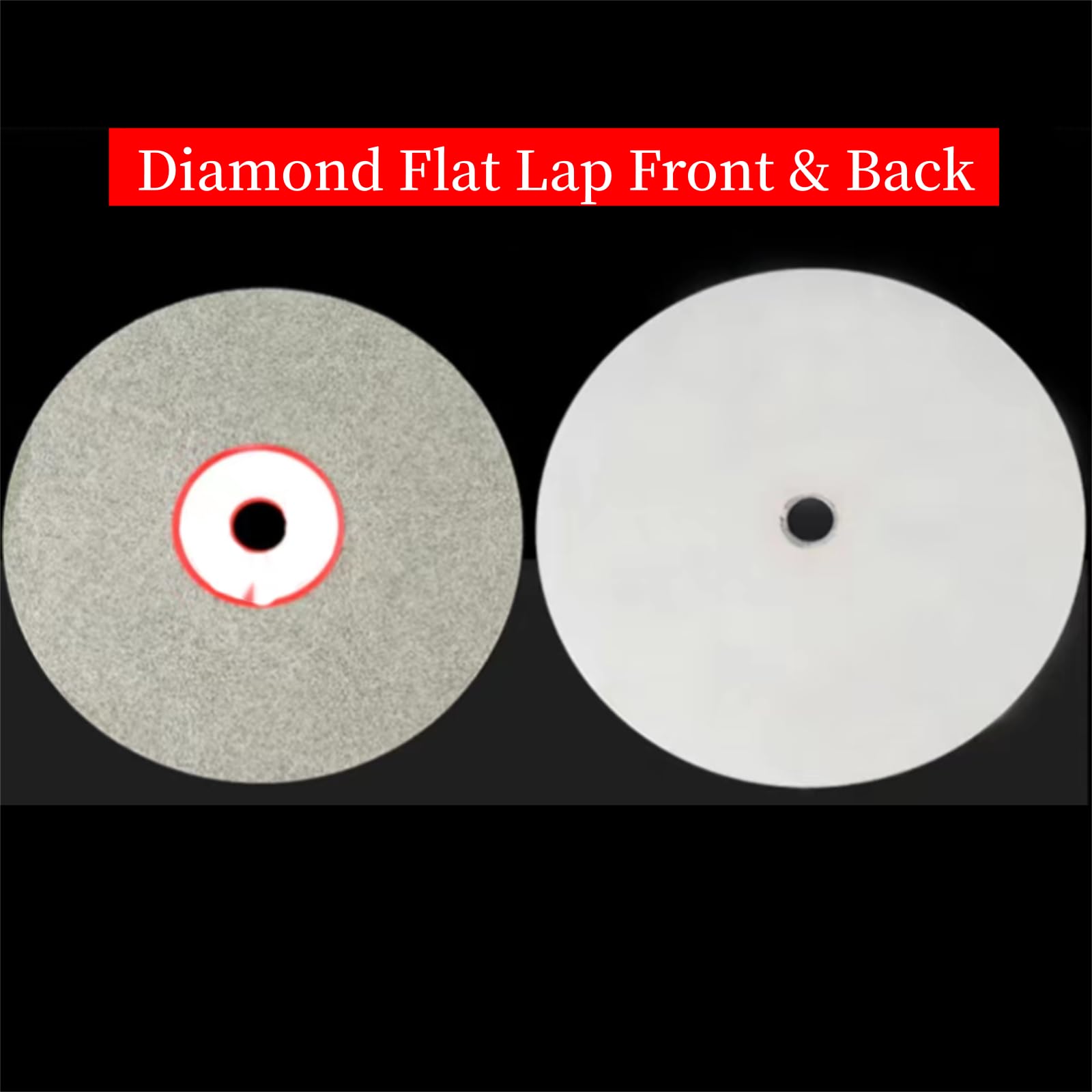 ENLAYER 5PCS Diamond Polishing Disc Set 8" x 1/2", Diamond Flat Lap 60/260/600/1200/2500 Grit Wheel Lapping Grinding Disc Tool for Cutting or Sanding Stone and Glass