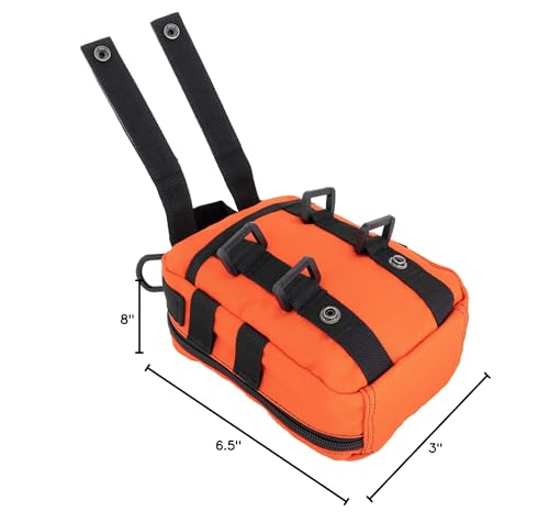 LINE2design First Aid (Ifak) Pouch EMS Bag - EMT Emergency Medical Trauma Pack Bags Tactical EDC Rescue Utility Gear IFAK Bags for Hiking Stop Bleeding Includes USA Patch - Orange