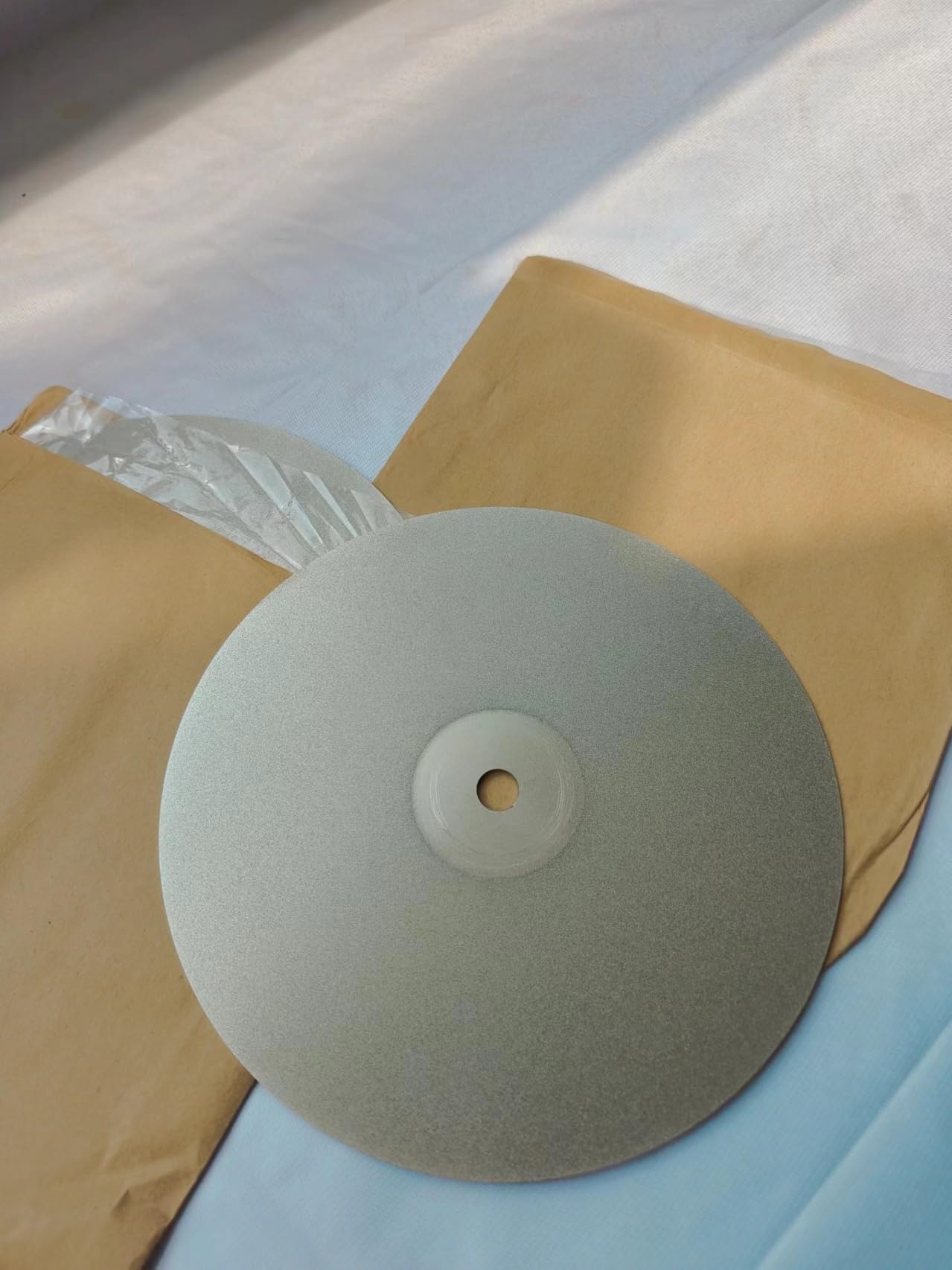 Diamond Flat Lap Disc, 8 Inch, 3000 Grit, 1/2 Inch Arbor, for Gemstone Glass Ceramics Grinding Polishing (3000 Grit)