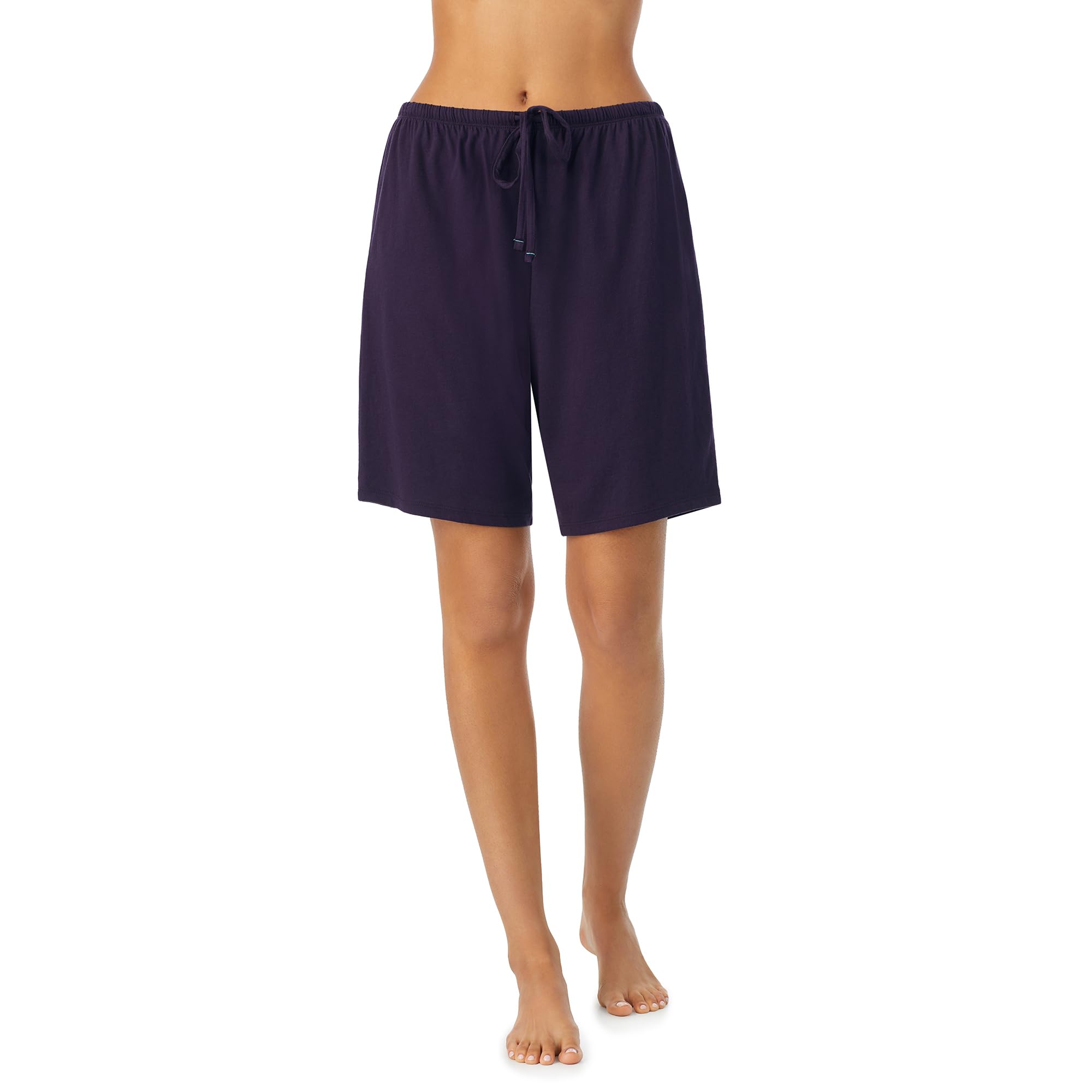 Nautica Womens Sleep Bermuda Shorts - Lightweight, Breathable Pajama Bottoms - Cotton Knit Jersey Sleepwear and Loungewear - Eggplant - Small