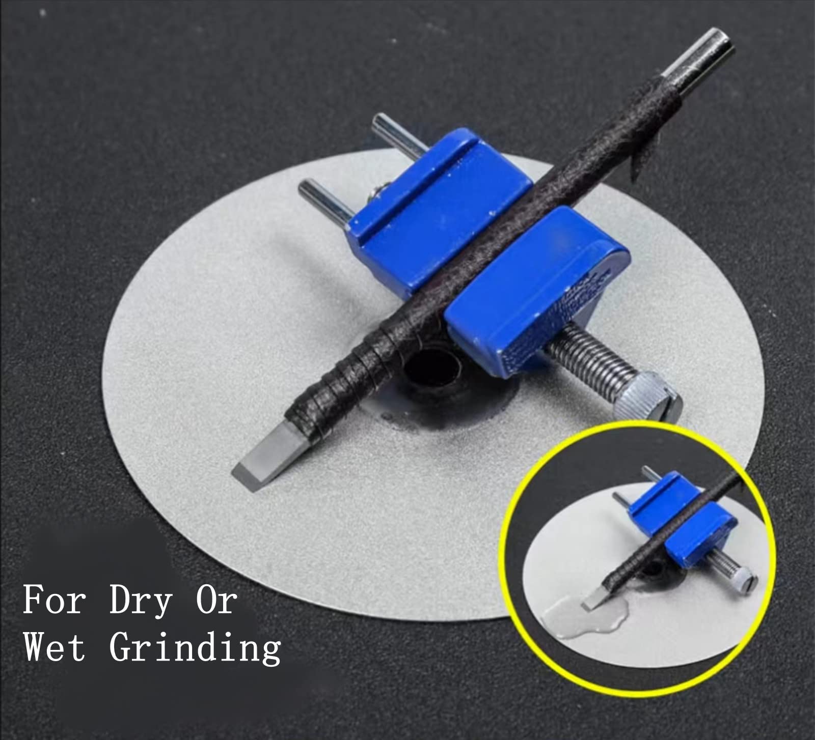 ENLAYER 5PCS Diamond Polishing Disc Set 8" x 1/2", Diamond Flat Lap 60/260/600/1200/2500 Grit Wheel Lapping Grinding Disc Tool for Cutting or Sanding Stone and Glass