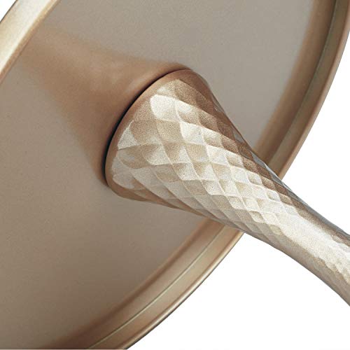 Hotity Set of 2 Round Cake Stands Modern Design Dessert Display Cake Stand Cupcake Stands for Party Celebration Baby Shower, Light Gold